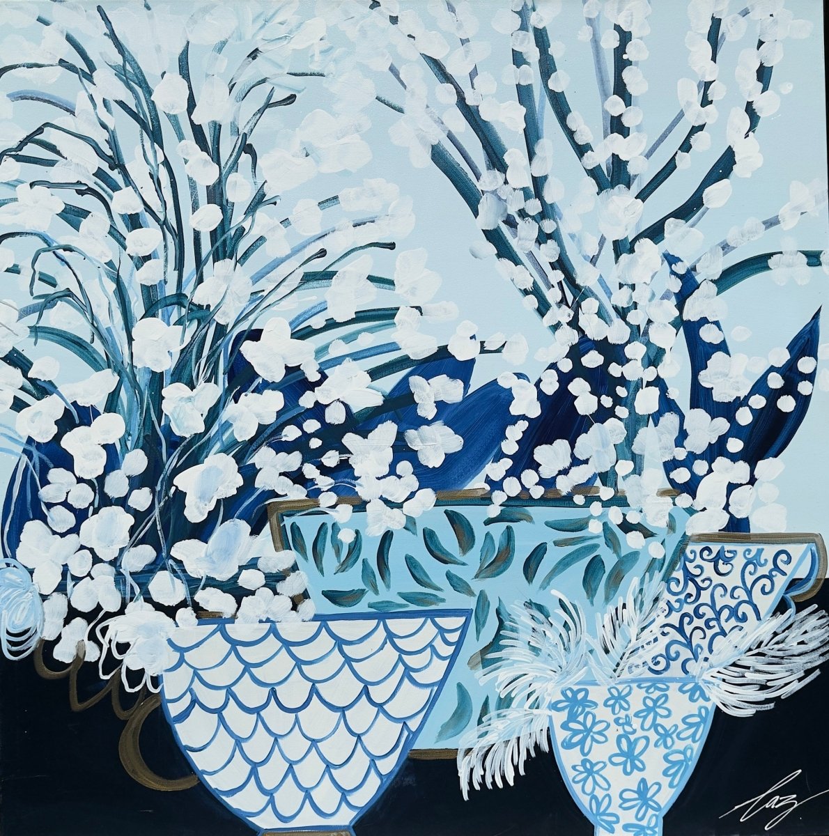 Artwork By Caz Sroczynski -Courtyard Haven – Stanleyandstone
