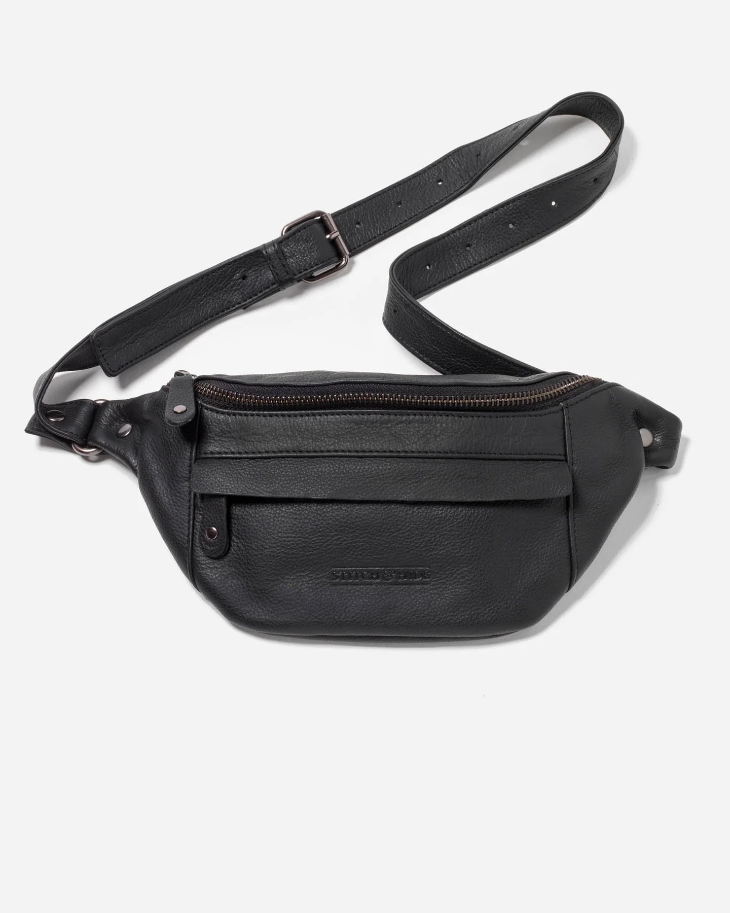 Stitch & Hide Bailey Leather Bum Bag - Black – Stanleyandstone